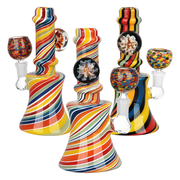 Flowering Rainbow Ripple Bong | Colorful Water Pipes - Pulsar – Pulsar ...